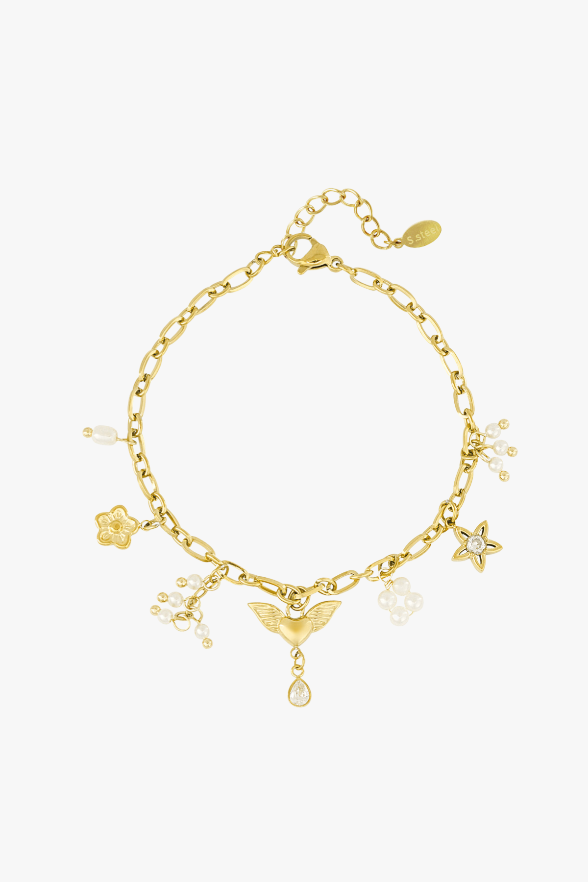 PULSERA CHARMS ANGEL DUST EN ORO – Eternal Avenue